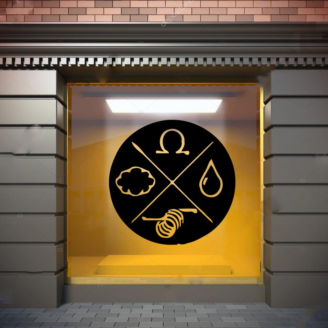 Vape Wall Window Decal Sticker Vape Shop Vaping Vape Store Logo ...