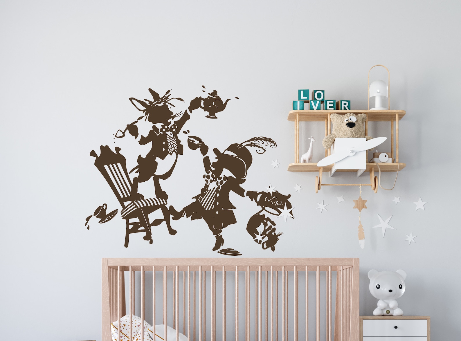 Alice in Wonderland Wall Decal Alice Wall Decor Cartoon - Etsy