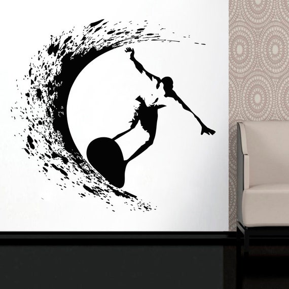 Surfing Surfer Board Wave Ocean Extreme Wall Sports Wall Decor - Etsy