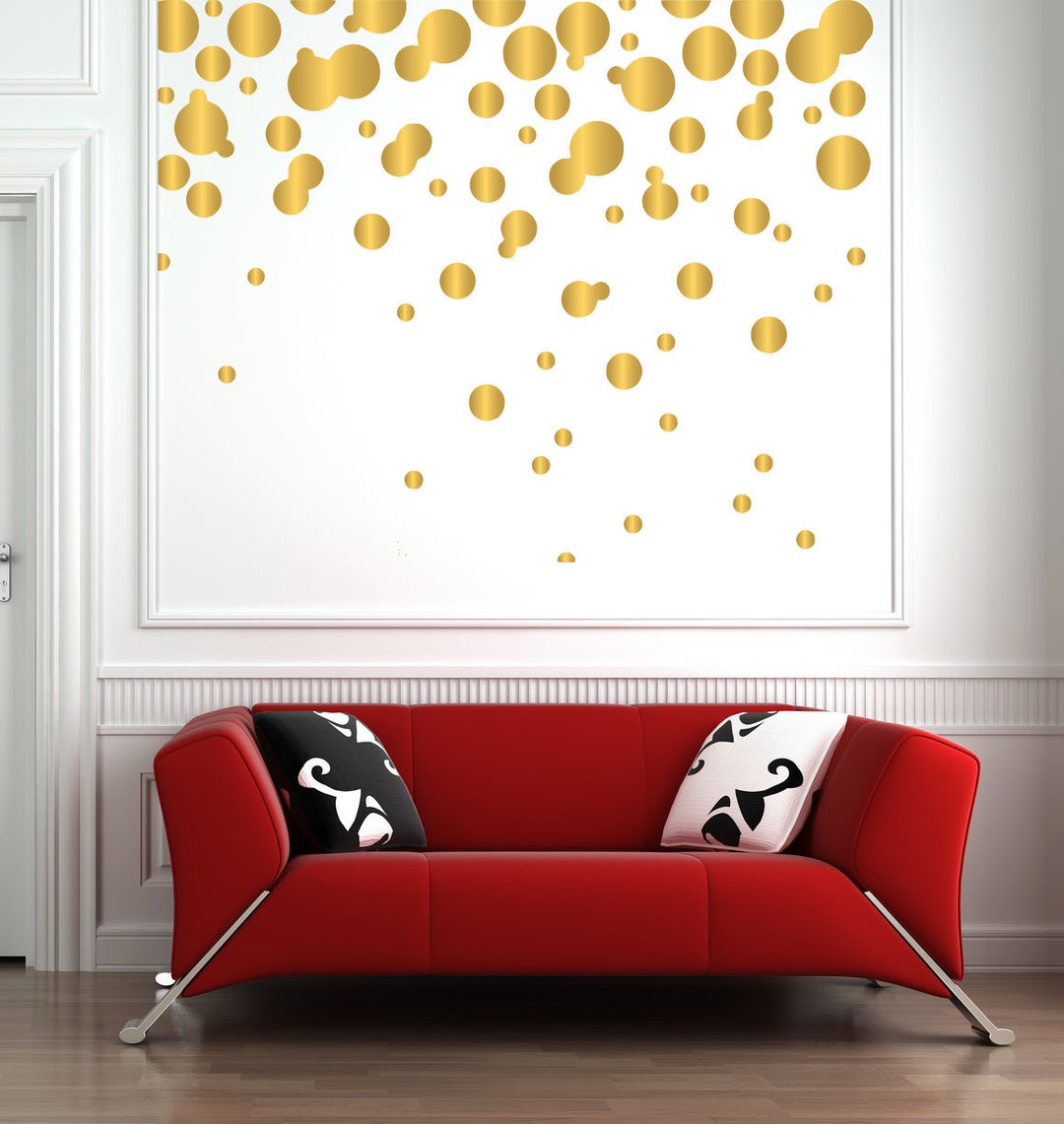 Polka Dot Wall Decal | Set of 100 | Polka Dot Circle Stickers - Etsy