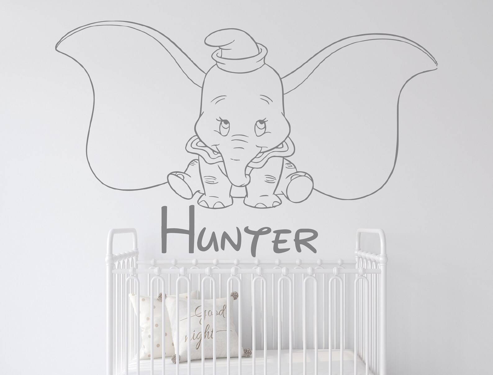 Dumbo Elephant Wall Decal Dumbo Wall Sticker Nursery Wall | Etsy