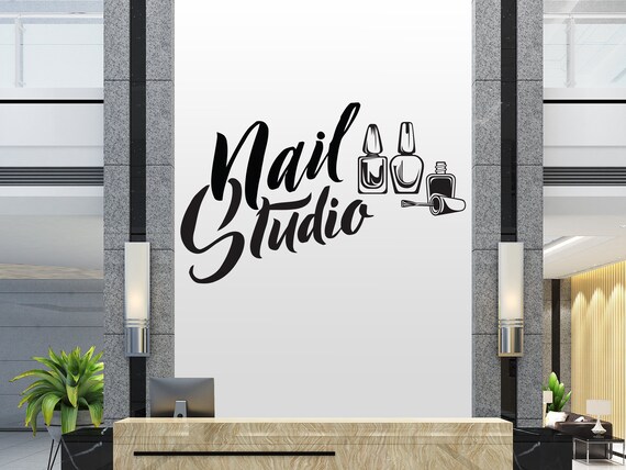 Nail Salon Wall Decal Manicure Pedicure Window Sticker Nail | Etsy