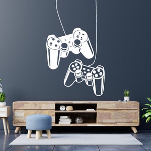 Gamer Wall Decal Video Games Wall Sticker Playstation PS4 Controller ...
