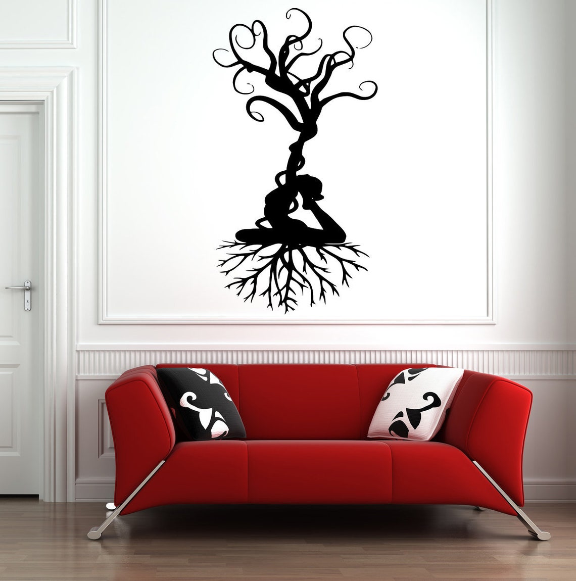 Yoga Wall Decal Yoga Tree Wall Decal Yoga Pose Wall Decor | Etsy