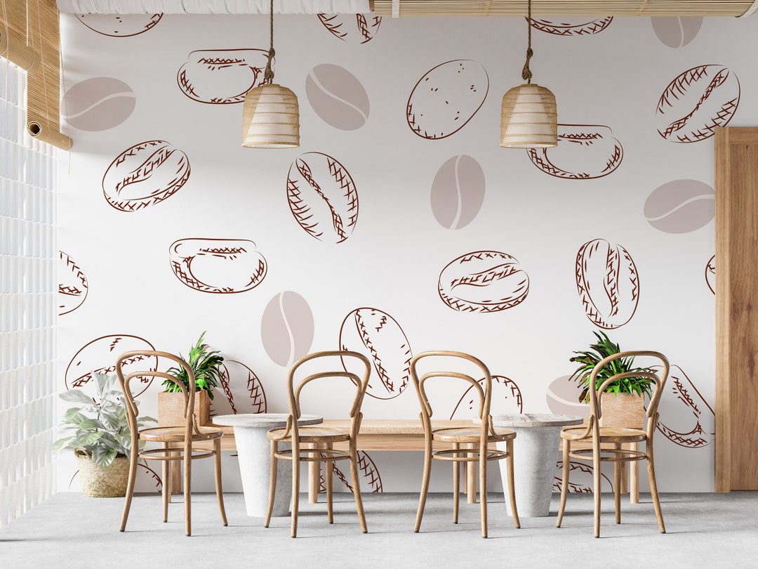 Coffee Peel and Stick Wallpaper for Coffee Shop Self Adhesive Removable ...