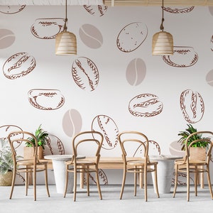 Coffee Peel and Stick Wallpaper for Coffee Shop Self Adhesive Removable ...