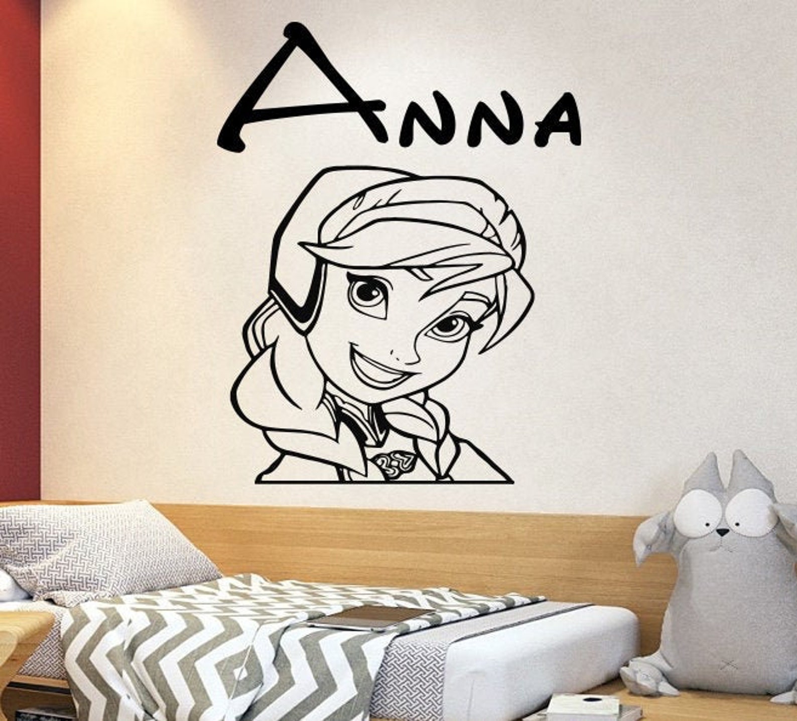 Personalized Name Princess Elsa Wall Decal Frozen Wall Decor | Etsy