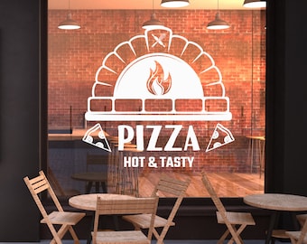 Pizza Wall Decal Vinyl Sticker for Pizzeria Decorations for Italian ...