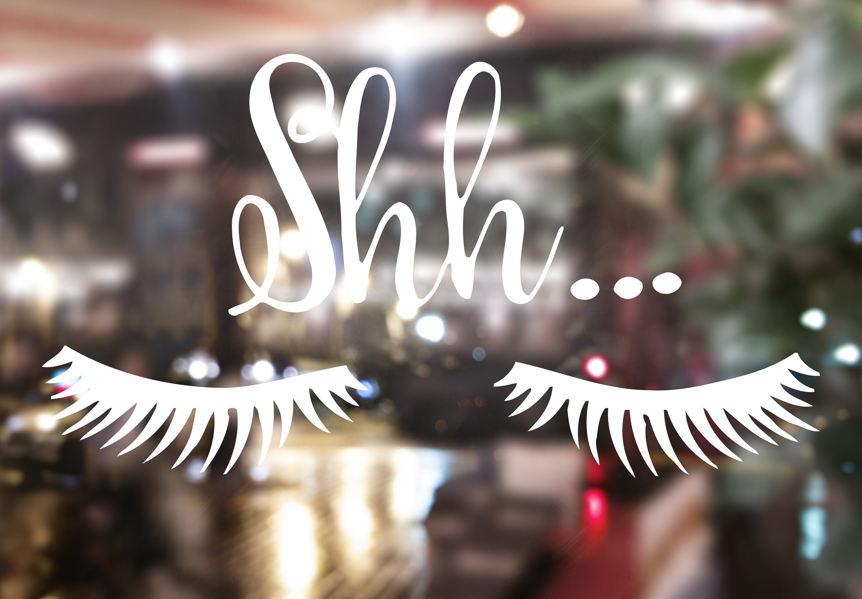 Wall Decal Window Sticker Beauty Salon Woman Face Eyelashes | Etsy