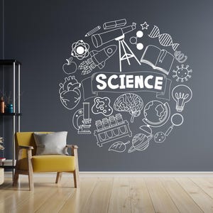 Science Wall Decal Science Class Wall Decor School Wall Sticker ...