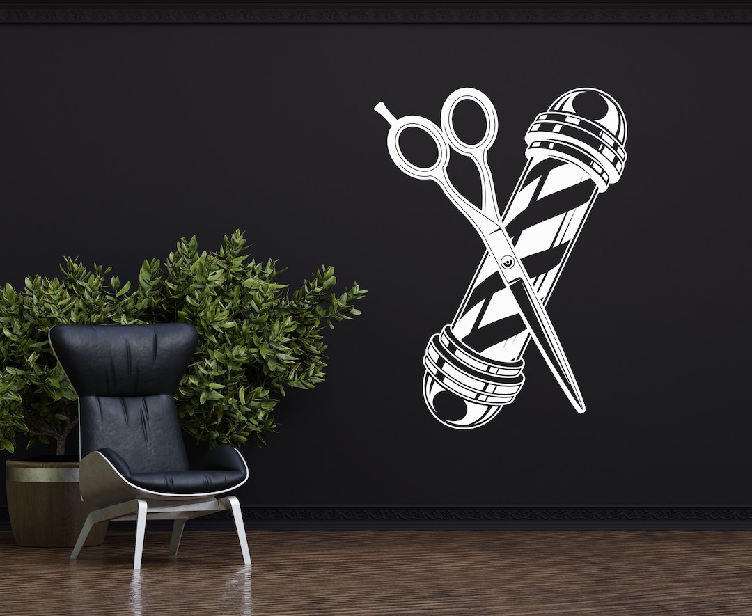 Barber Shop Wall Decal | Barber Shop Wall Sticker | Barber Shop Wall ...
