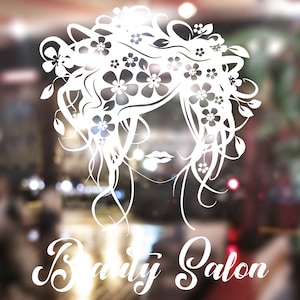 Beauty Salon Wall Decal Hair Salon Wall Decor Beauty Salon Window ...