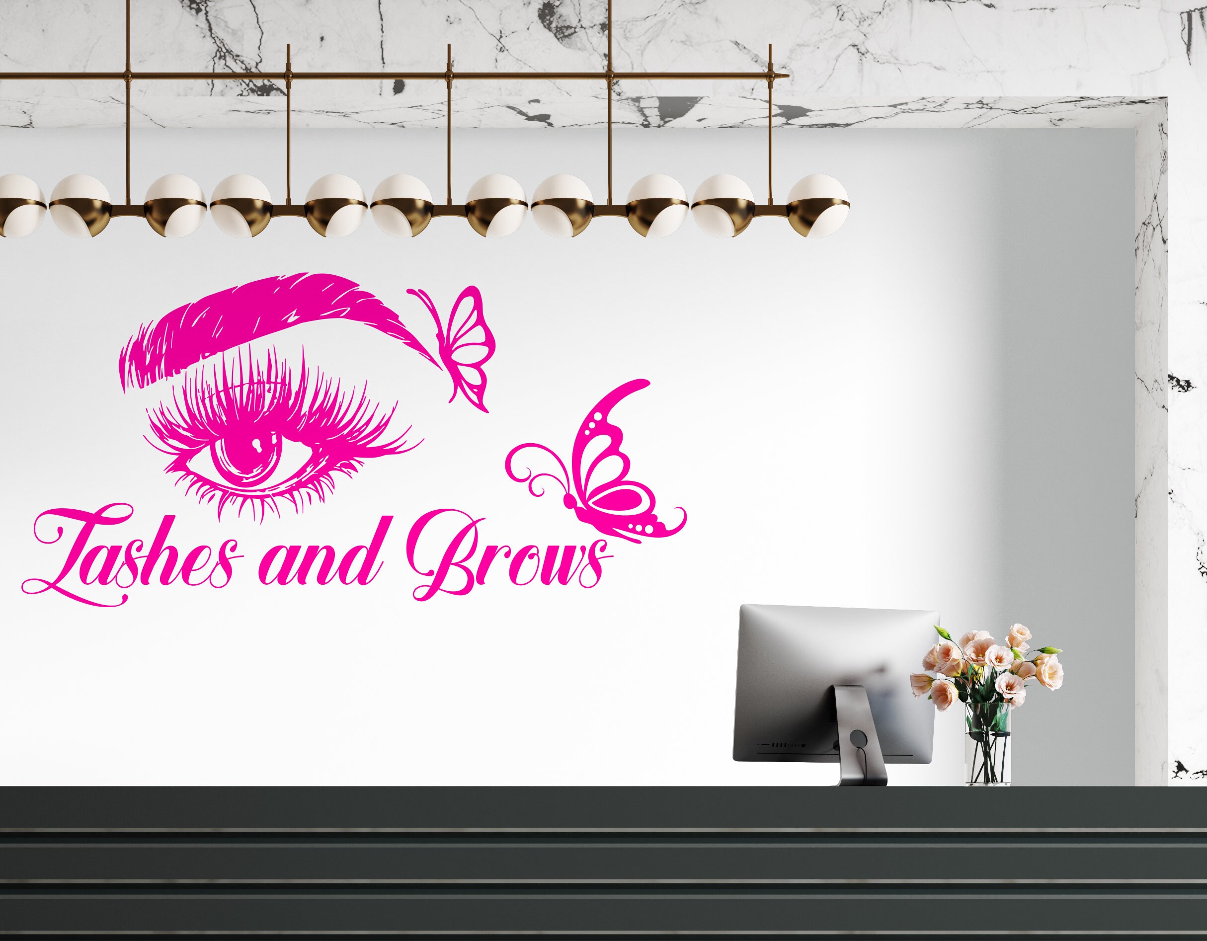 Eyelash Decals Wall Decal Window Sticker Beauty Salon Woman - Etsy