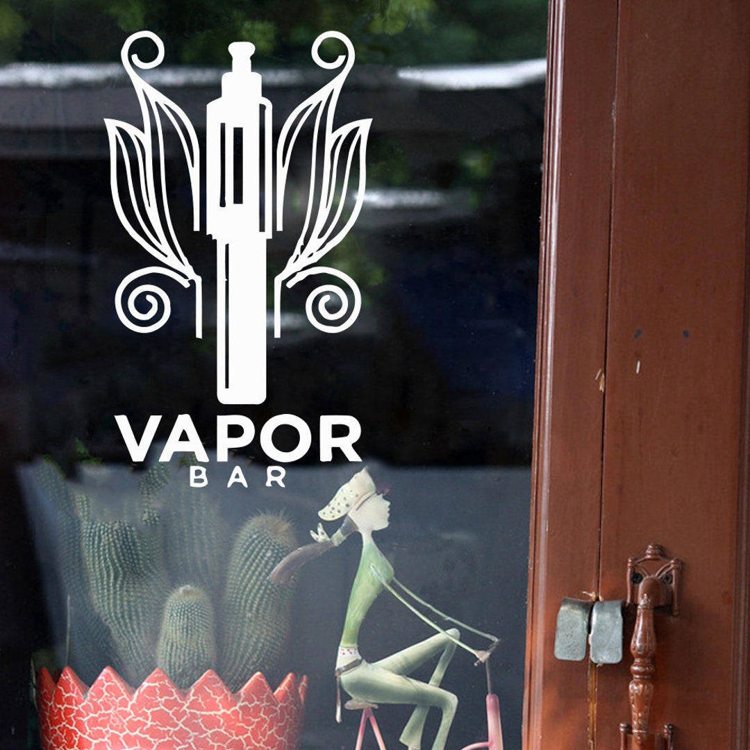 Vape Wall Window Decal Sticker Vape Shop Vaping Vape Store Logo ...