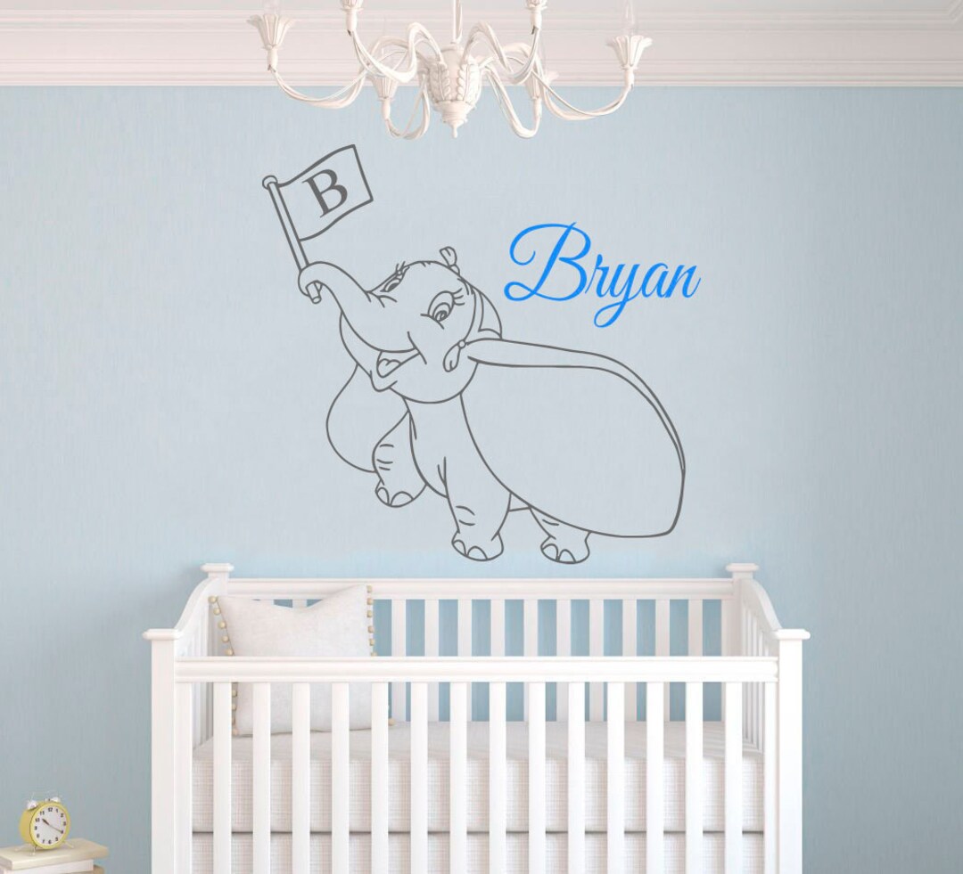 Dumbo Elephant Wall Decal Dumbo Wall Sticker Nursery Wall Decor 5055 - Etsy