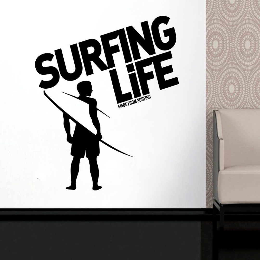 Surfing Surfer Board Wave Ocean Extreme Wall Sports Wall Decor Wall ...