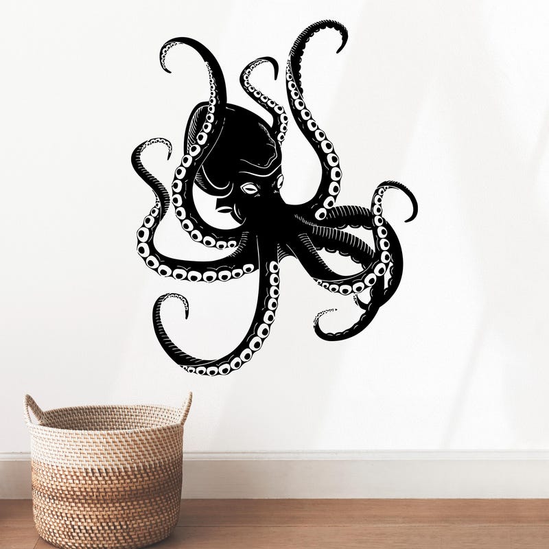 Octopus Wall Decal - Etsy