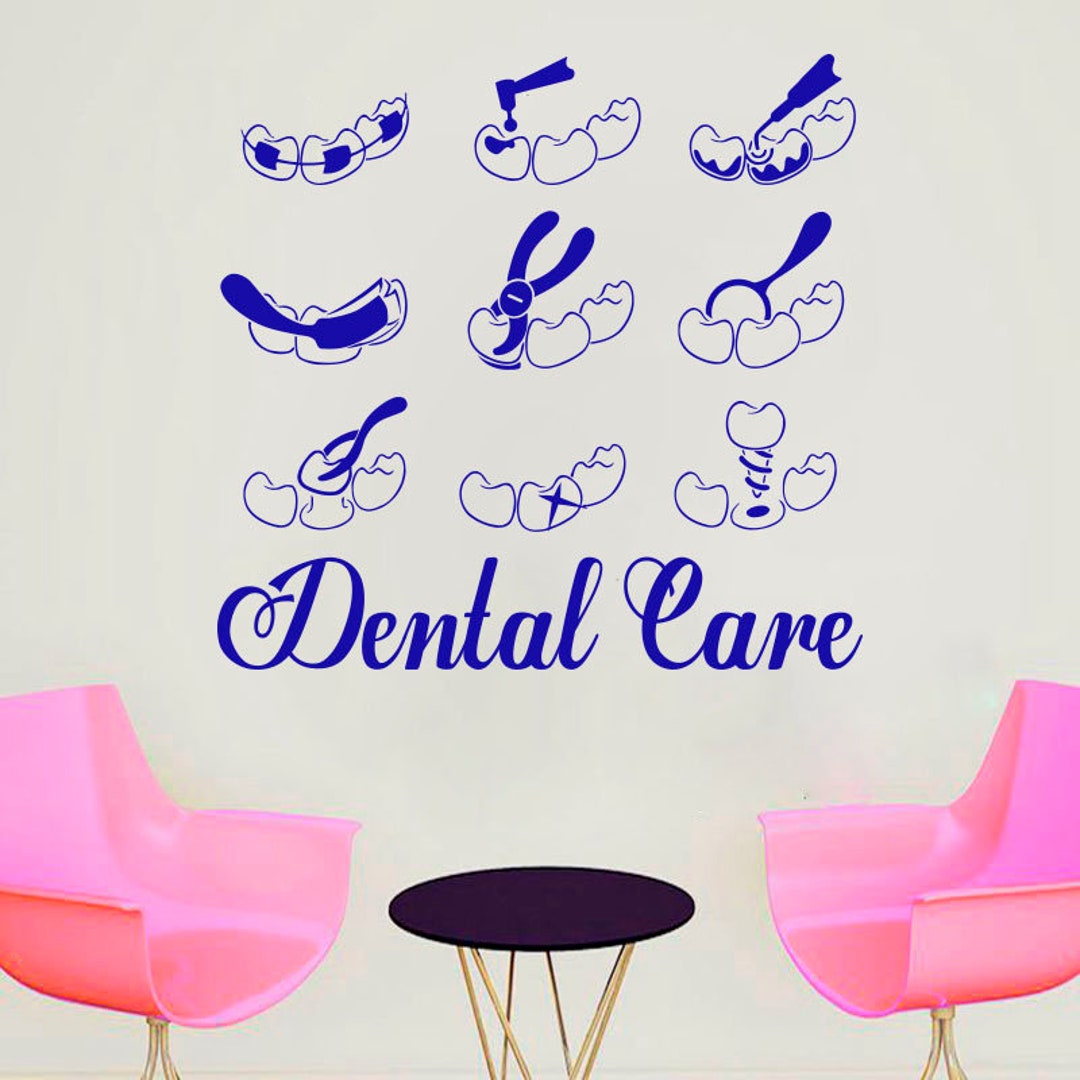 Dental Clinic Wall Decal | Dental Wall Sticker | Dental Clinic Wall ...