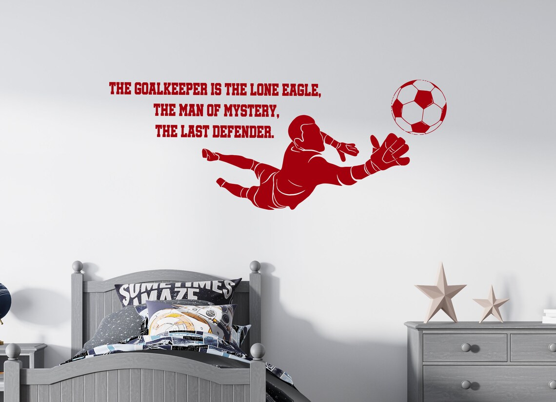 Goalkeeper Soccer Wall Decal Soccer Player Wall Sticker - Etsy