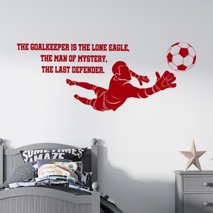 Goalkeeper Soccer Wall Decal | Soccer Player Wall Sticker | Soccer Wall ...