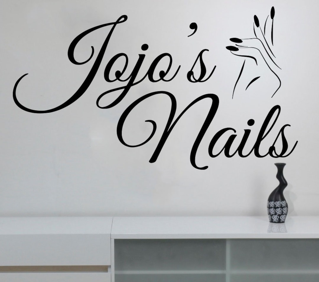 Nail Salon Wall Decal Manicure Pedicure Window Sticker Nail Bar Nail ...