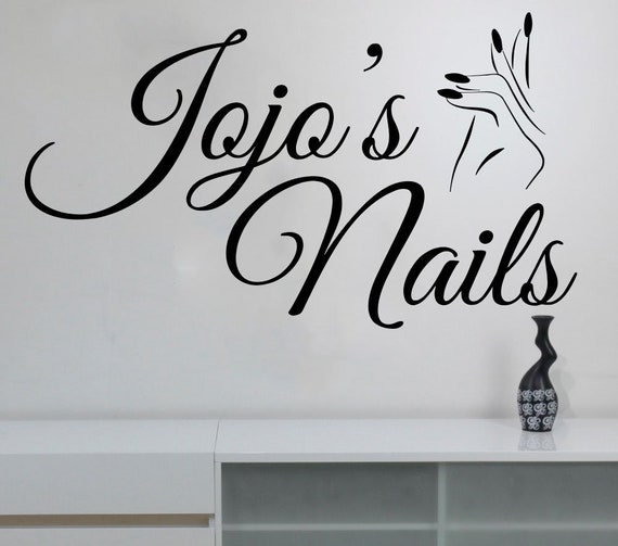 Nail Salon Wall Decal Manicure Pedicure Window Sticker Nail - Etsy