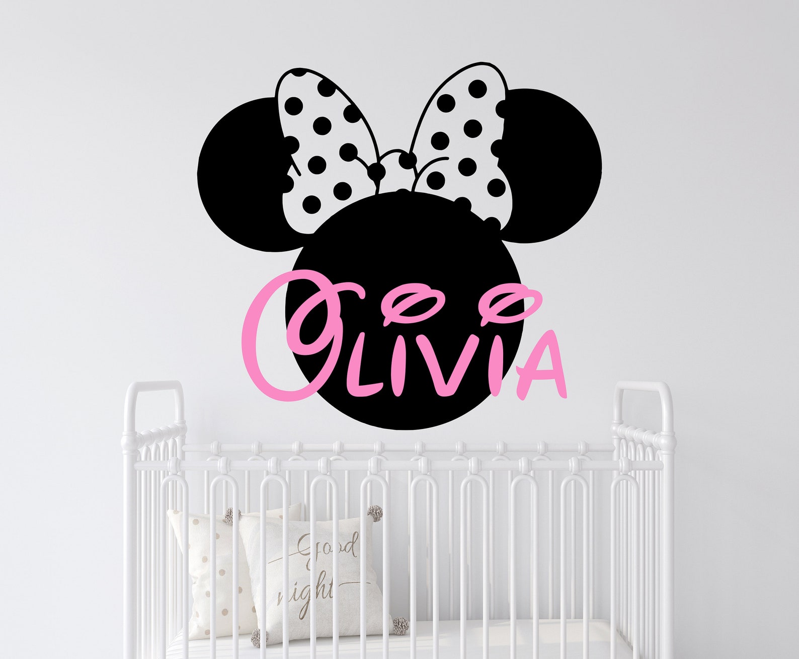 Personalized Name Wall Decal Minnie Mouse Wall Decal - Etsy