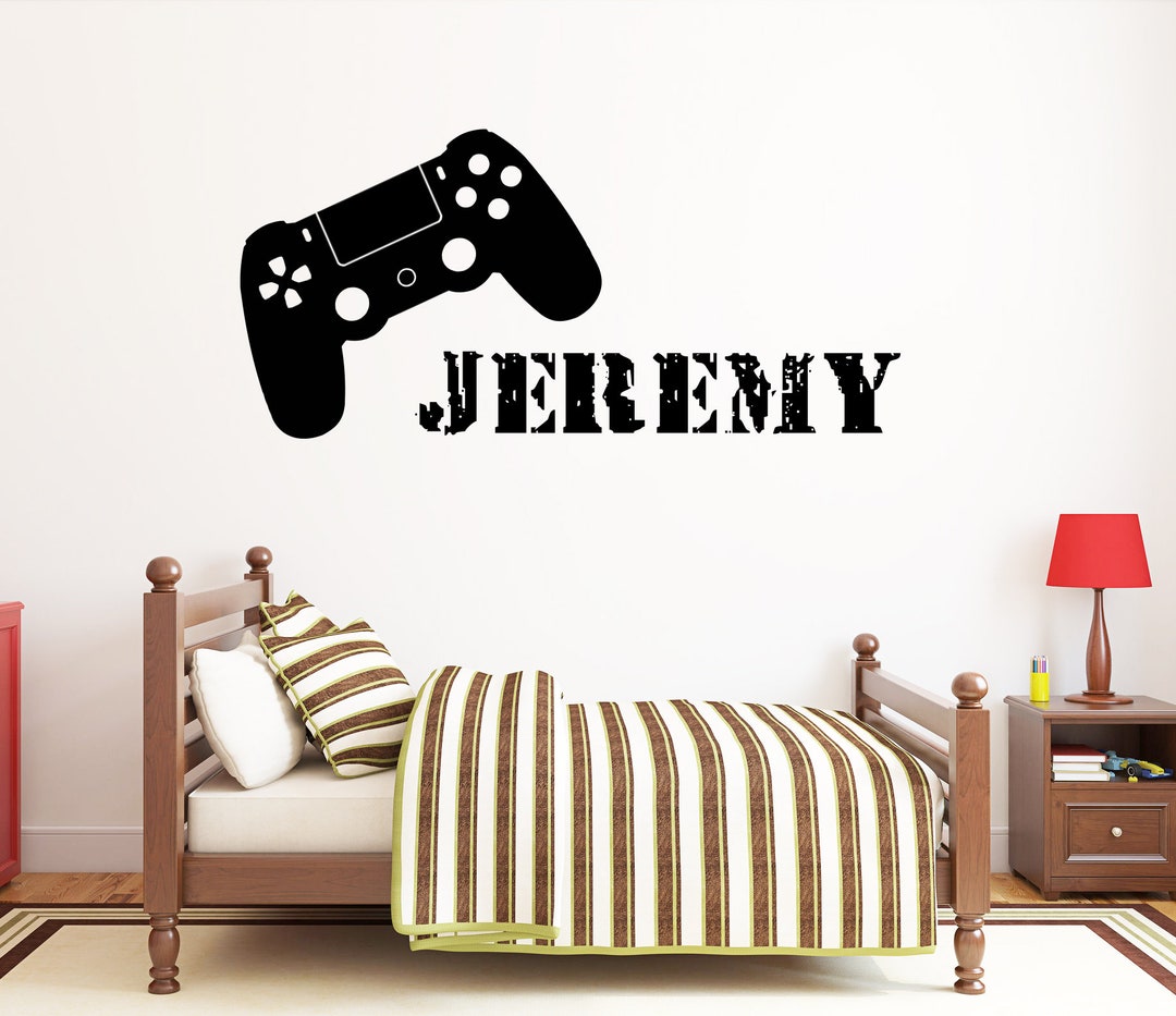 Gamer Wall Decal Video Games Wall Sticker Playstation PS4 Controller ...