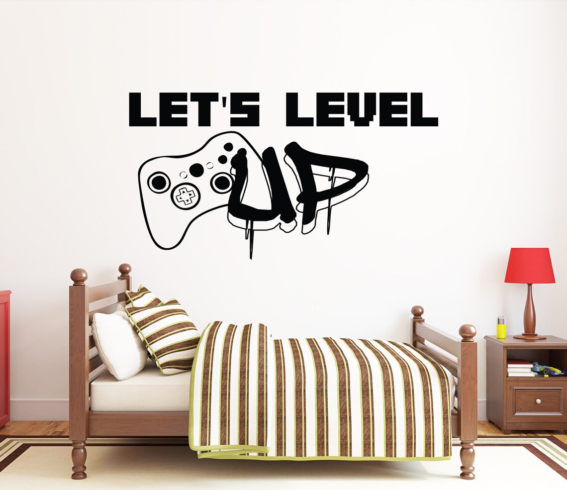 Gamer Wall Decal Video Games Wall Sticker Controller Wall - Etsy