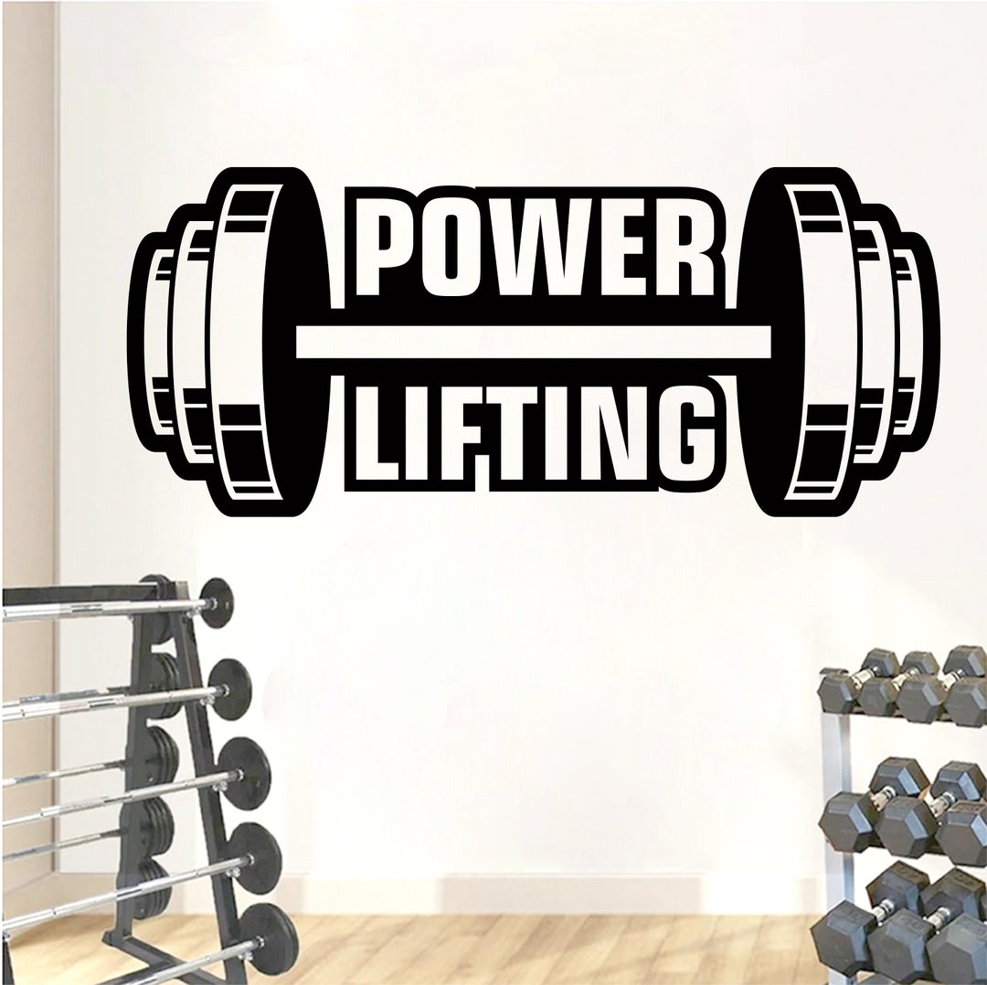 Powerlifting Gym Wall Decal: Motivational Workout Decor BD33 - Etsy