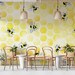 Honey Bee Peel and Stick Wallpaper Yellow Honey Bees Wall Mural Self ...