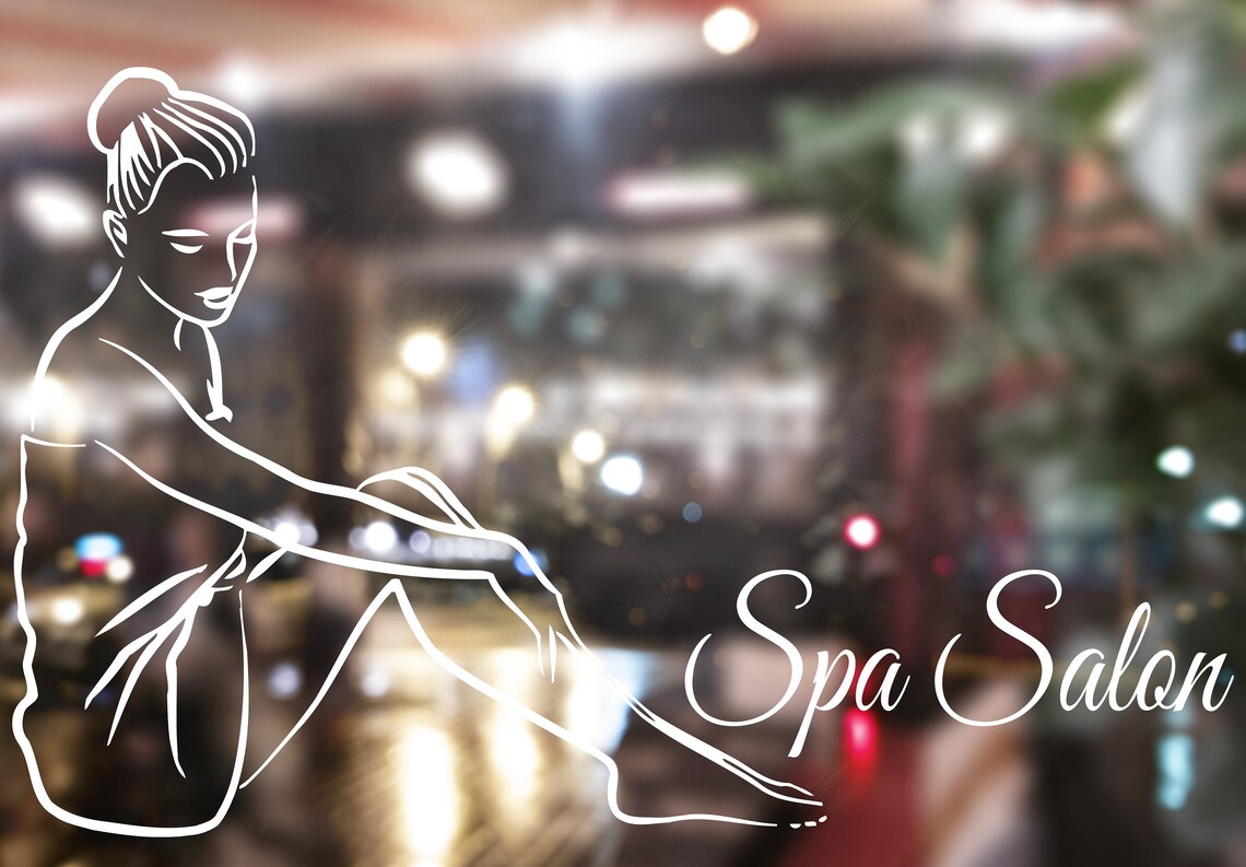 Spa Salon Wall Decal Woman Body Wall Sticker Massage Beauty - Etsy