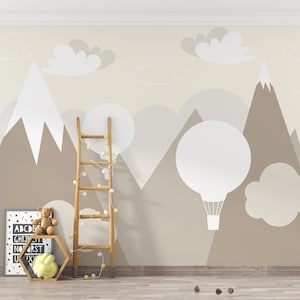 Adventure Peel and Stick Wallpaper Nursery Kids Room Mountains ...