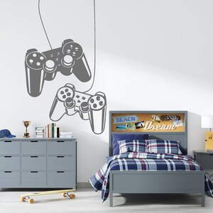 Gamer Wall Decal Video Games Wall Sticker Playstation PS4 Controller ...