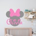 Personalized Name Wall Decal Minnie Mouse Wall Decal Custom Name Wall ...