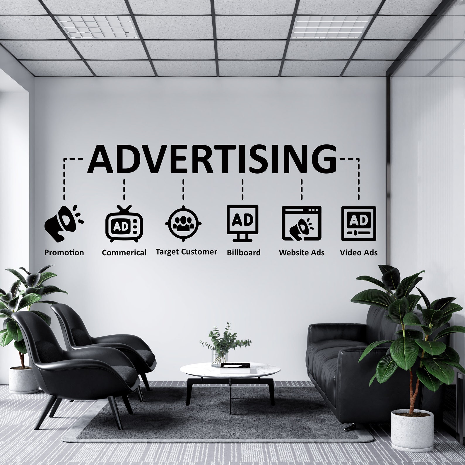 Inspire Advertising Wall Decal | Office Quote Marketing Value Sticker ...