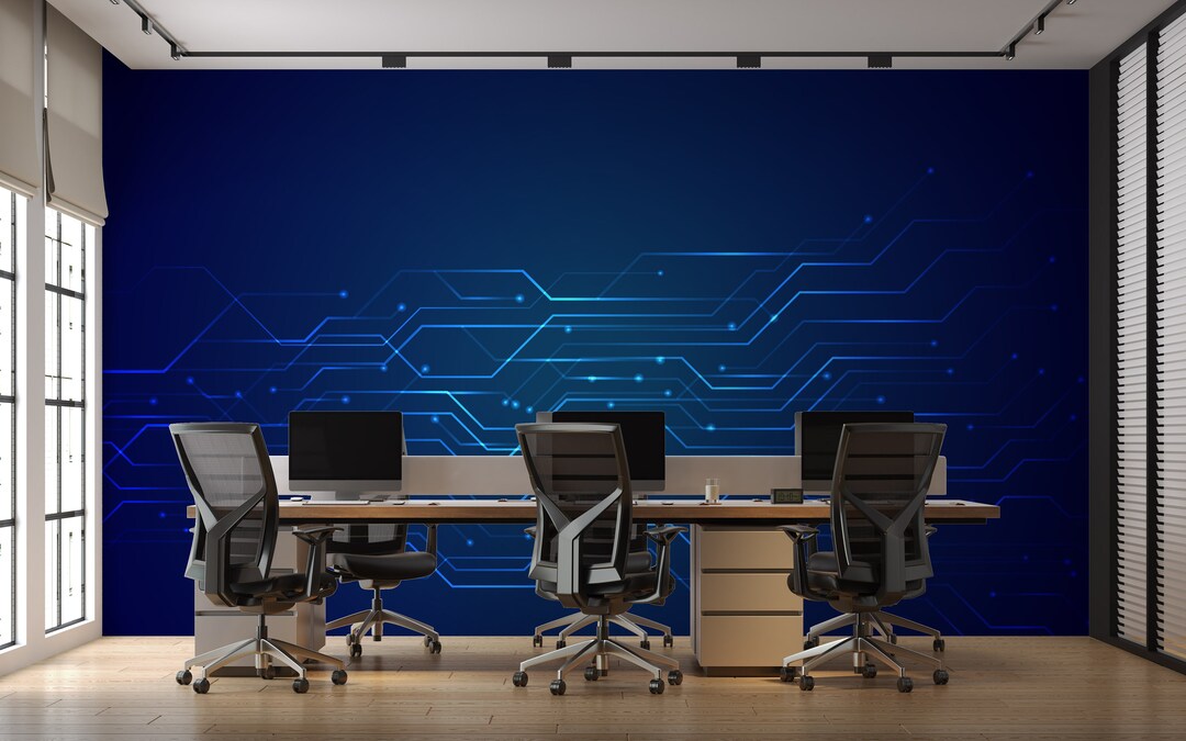 Circuit Wallpaper Technology Wall Graphics Peel and Stick Wallpaper ...