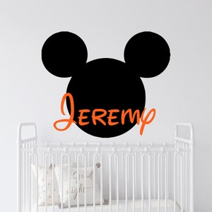 Personalized Name Wall Decal | Mickey Mouse Wall Decal | Custom Name ...