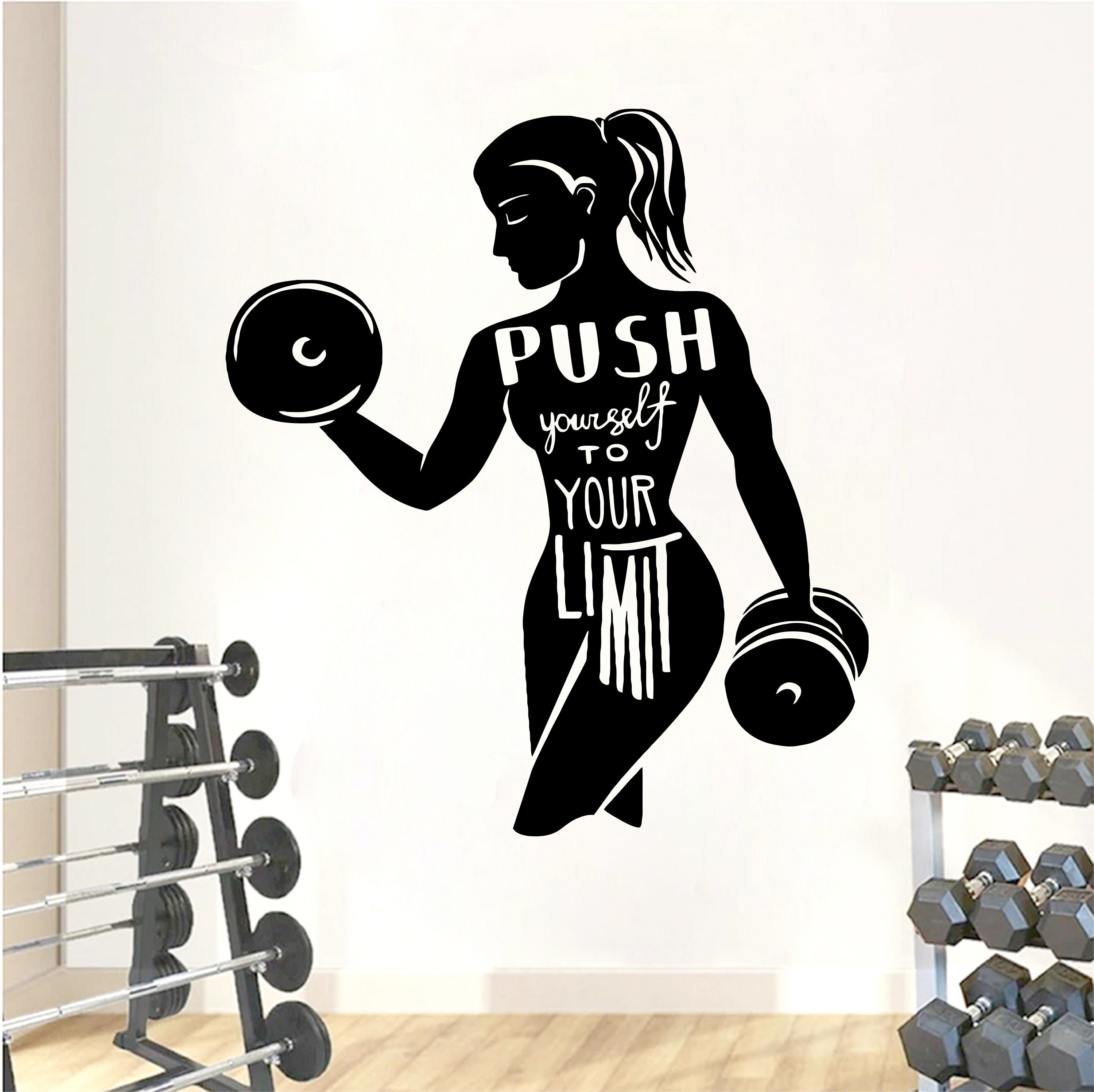 Fitness Wall Decal Workout Wall Decal Gym Wall Decor - Etsy