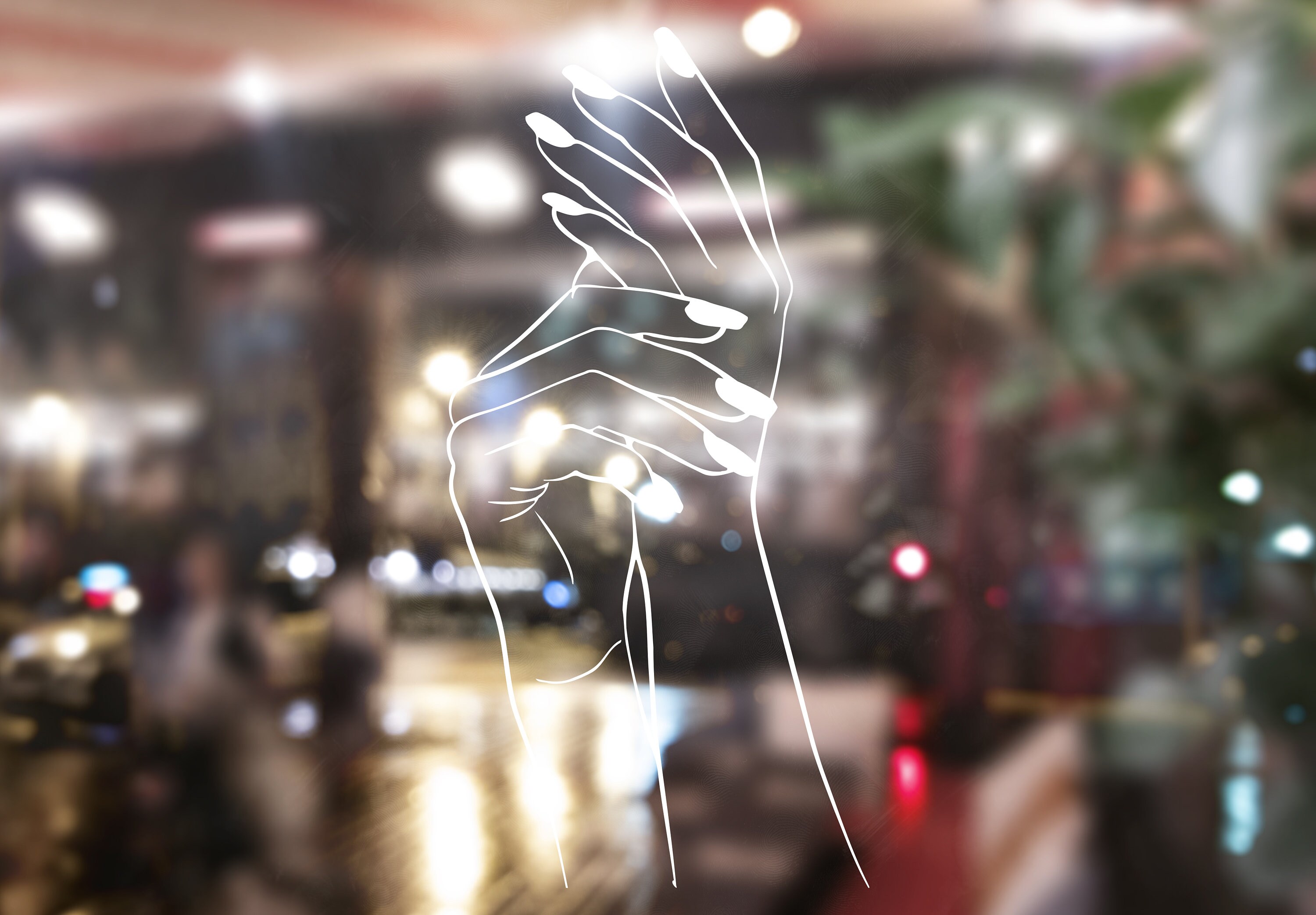 Nail Salon Wall Decal Manicure Pedicure Window Sticker Nail - Etsy