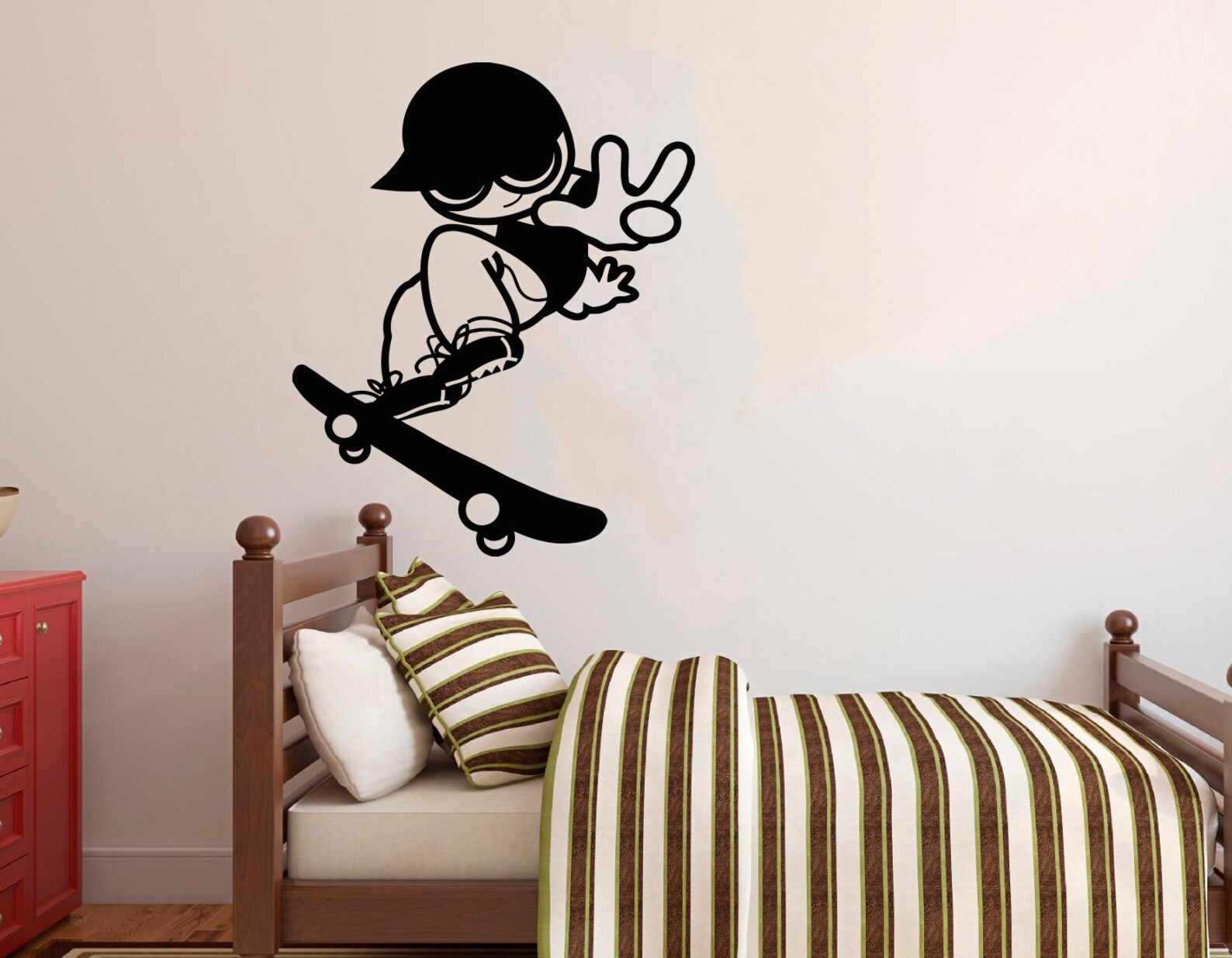 Skateboarding Wall Decal Skateboard Wall Sticker Skateboard Decals for ...
