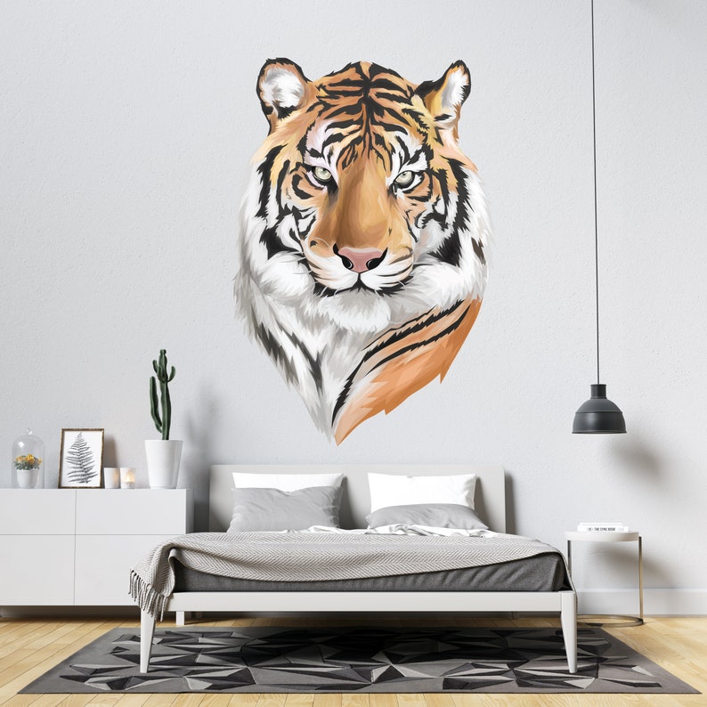 Tiger Wall Decal Tiger Wall Sticker Tiger Wall Decor TGC14 - Etsy