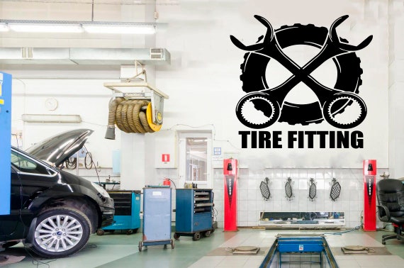 Auto Service Tires Repair Car Washing car wall Decal Window Sticker handmade 2238 Etsy