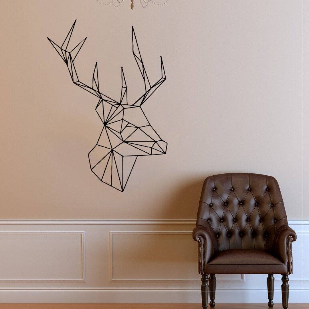 Deer Geometry, Shapes, Animals, Car Stickers, Triangles, Lines Wall ...