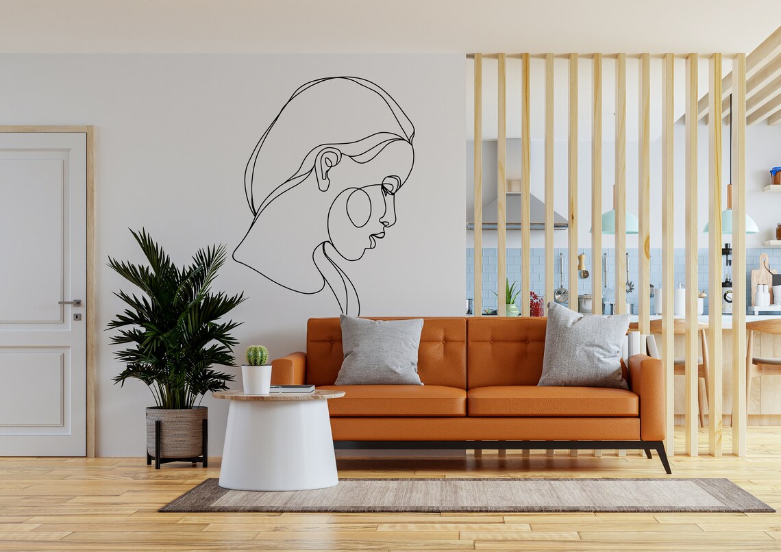One Line Art Woman Decal Beauty Salon Wall Decor Spa Salon - Etsy