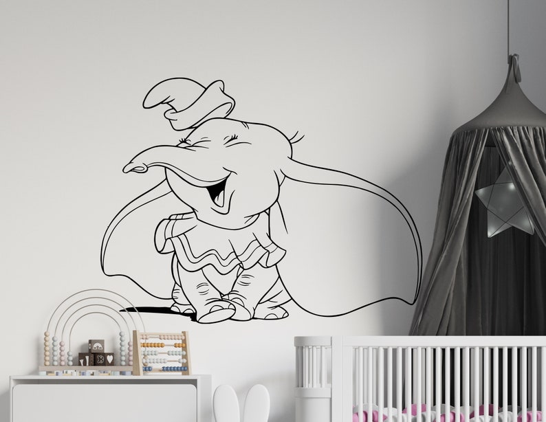 Dumbo Elephant Wall Decal Dumbo Wall Sticker Nursery Wall - Etsy