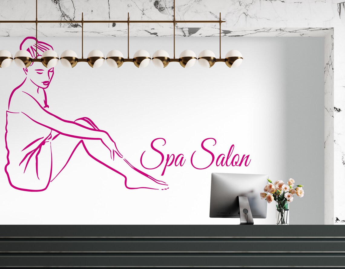 Spa Salon Wall Decal Woman Body Wall Sticker Massage Beauty - Etsy