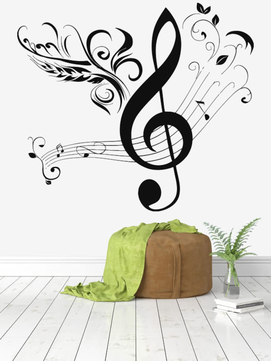 Music Notes Wall Decal Music Wall Decor Music Instrument Wall Decal ...