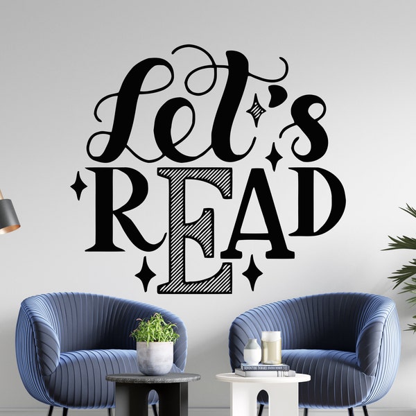 Reading Wall Decal - Etsy