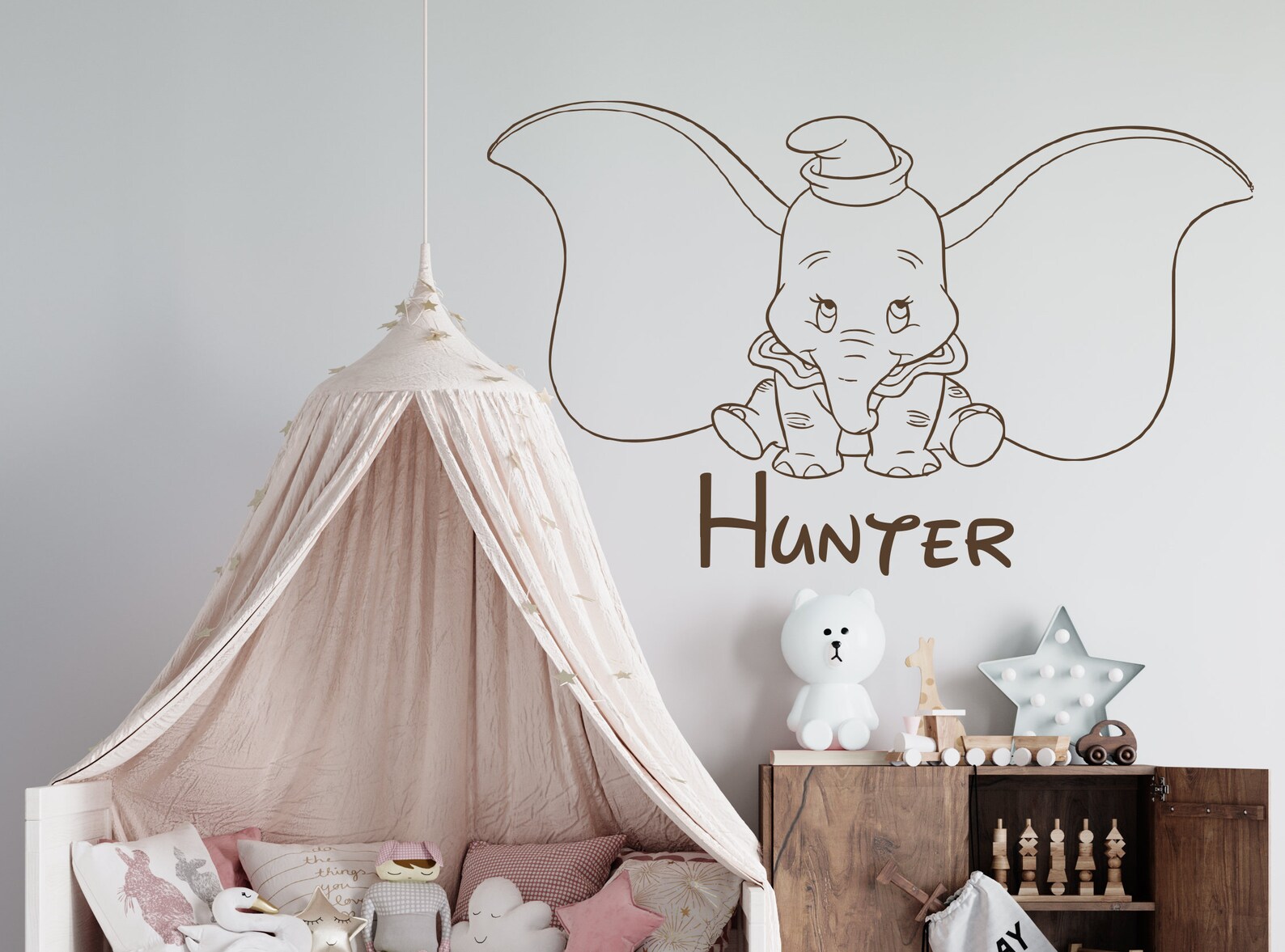 Dumbo Elephant Wall Decal Dumbo Wall Sticker Nursery Wall | Etsy